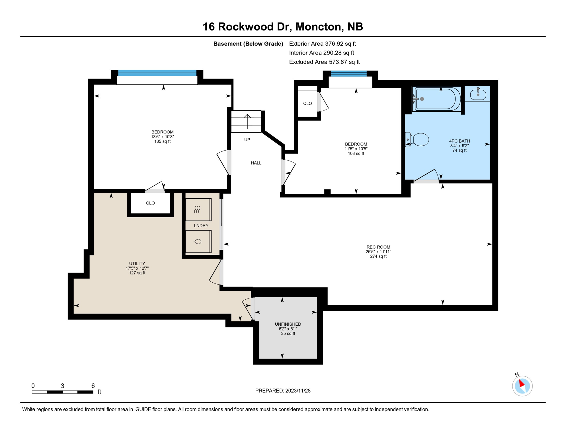 16 Rockwood Dr, Moncton, NB E1A 4H6 | PROPICSTA & MeasureMySpace